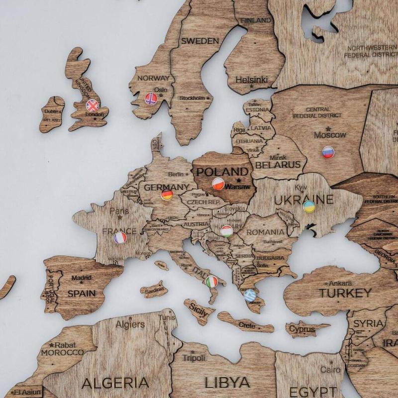 Wooden wall map | 3D Terra - EnjoythewoodEstonia