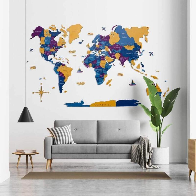 Wooden wall map | 3D Waterpark - EnjoythewoodEstonia