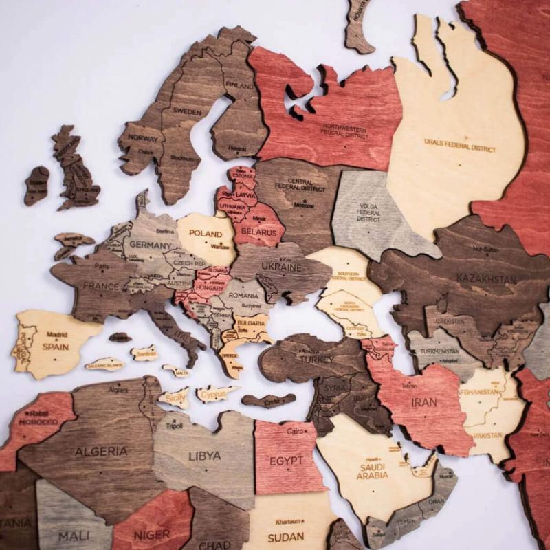 Wooden wall map | 3D Fusion - EnjoythewoodEstonia