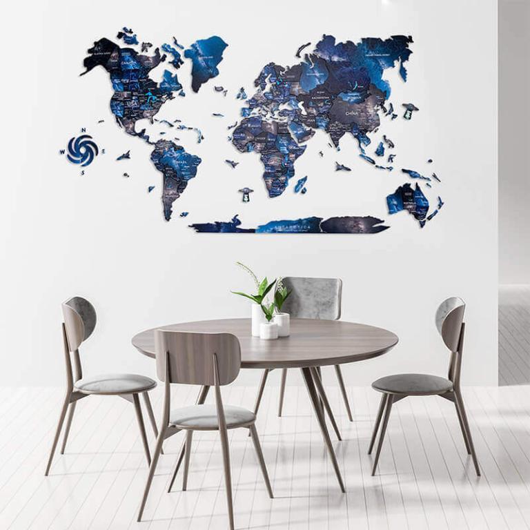 Wooden wall map | 3D Space - EnjoythewoodEstonia